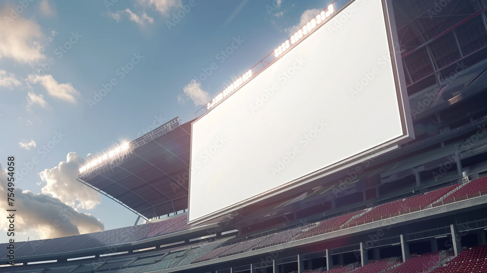 Sports Arena Billboard Blank Mockup Showcase Your Brand or Sponsorship ...