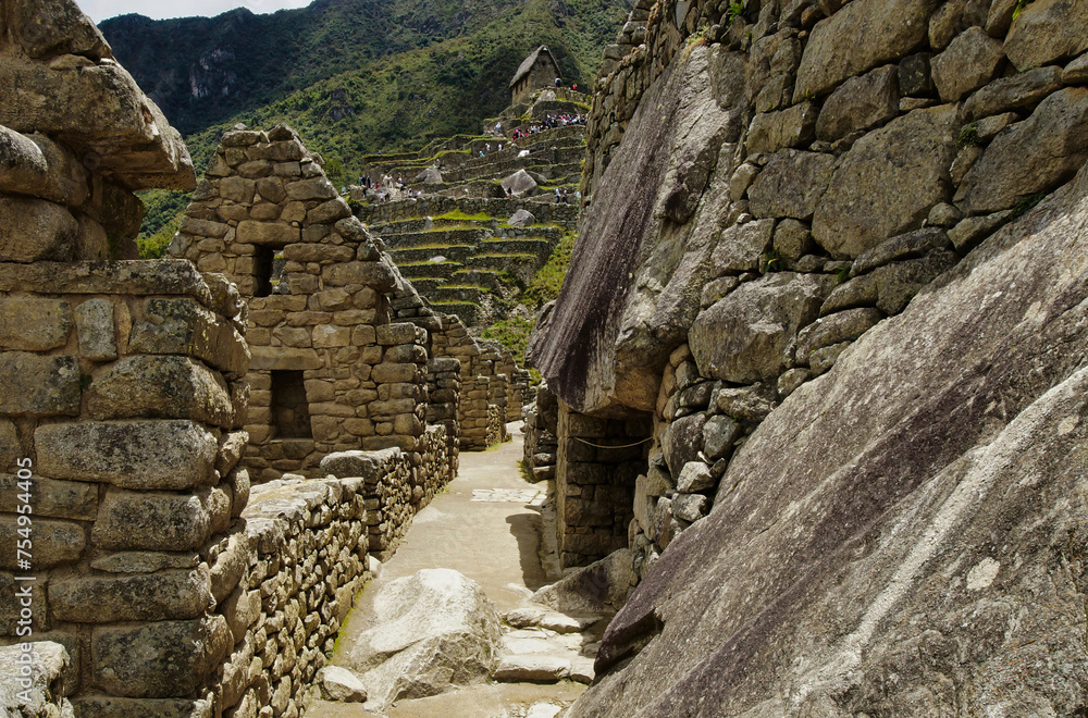 Architectural details of the characteristic stone houses in the famous ...