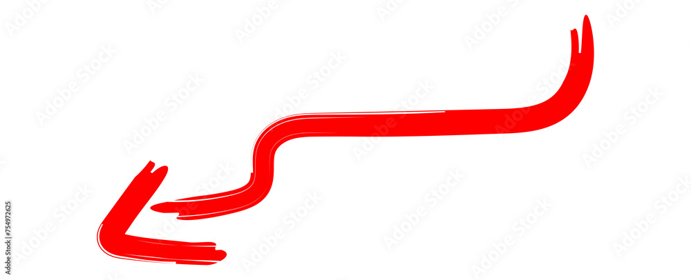 Hand drawn red highlight, text underline, emphasis mark, line shape ...