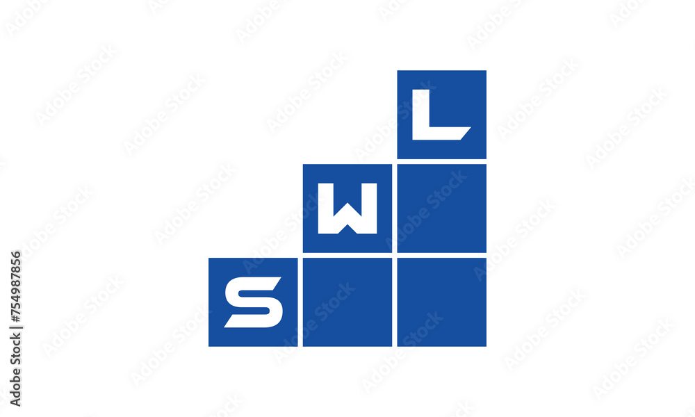 SWL initial letter financial logo design vector template. economics ...