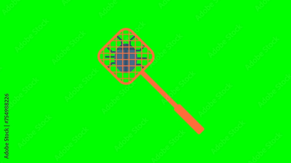 Vidéo Stock Fly swatter with a dead bug. Kill bugs. Removing malicious ...