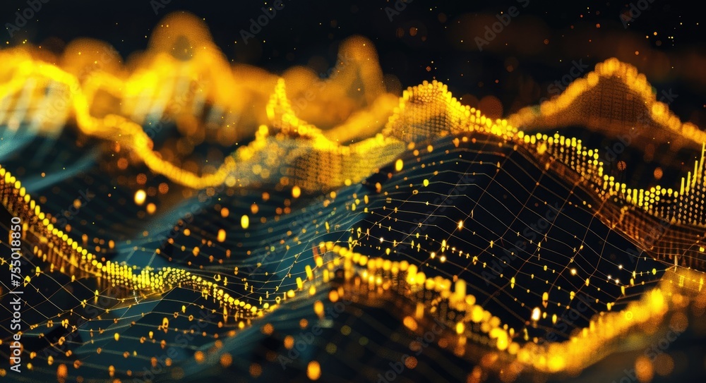 Golden Growth: Financial Stock Market Investment Concept with ...