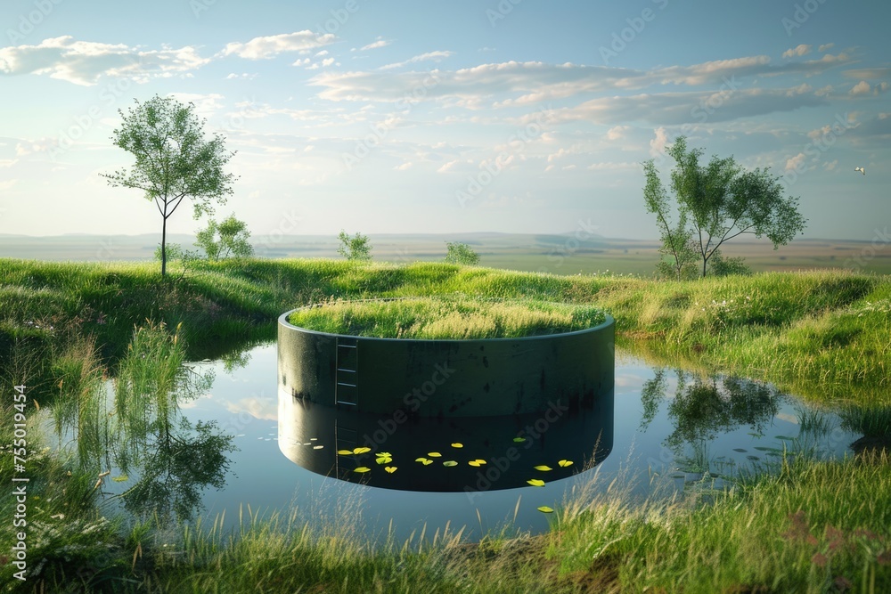 Green Water Tank - A Reservoir for Natural Home Environment Stock ...