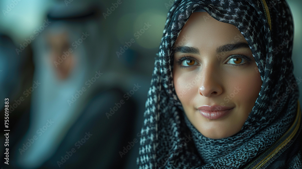 photo of happy Saudi Female Professional planning and managing in ...