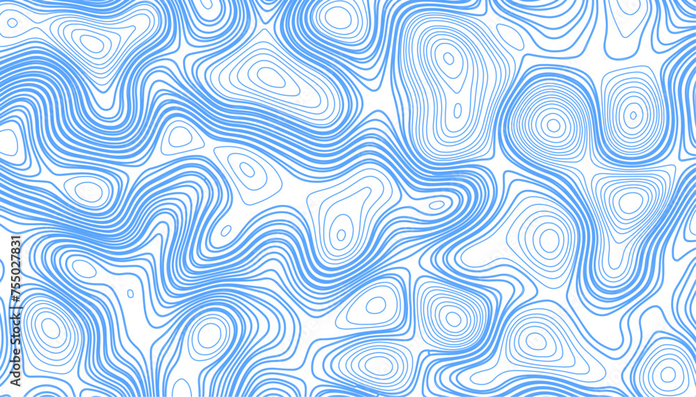 Topographic map. Abstract vector background. Blue topographic contour ...