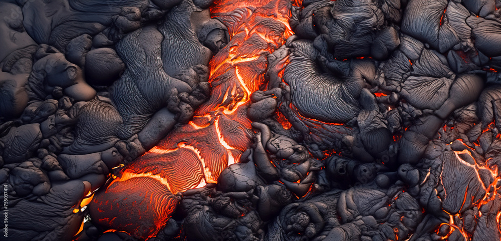 Witness the intense power of nature in this volcanic landscape, where ...