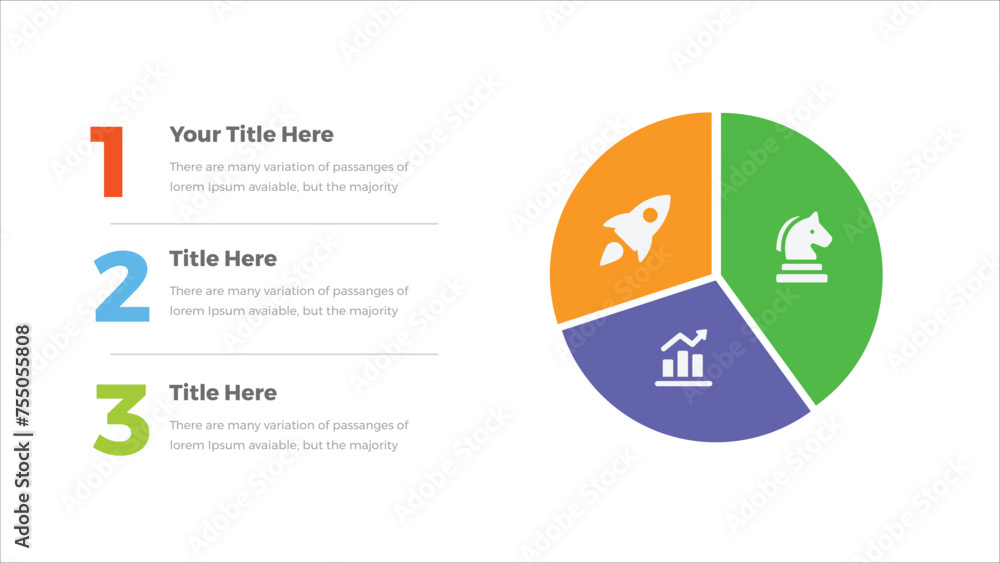 Percentage Pie Charts. Colorful pie chart collection with 3 sections ...