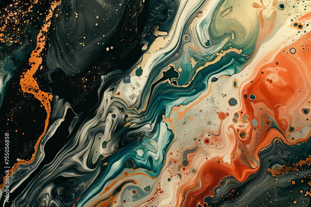Abstract wallpaper with a dynamic mix of colors and textures Creating a ...