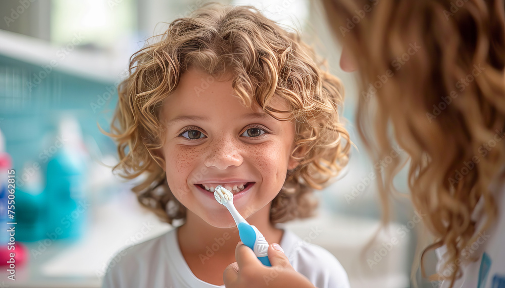 Preventative dental care that highlights proper brushing, dentist ...