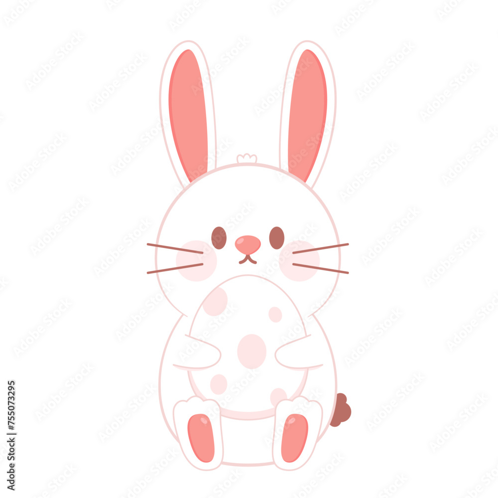 Rabbit head line icon. Hare, rodent, Ester symbol. Veterinary concept ...