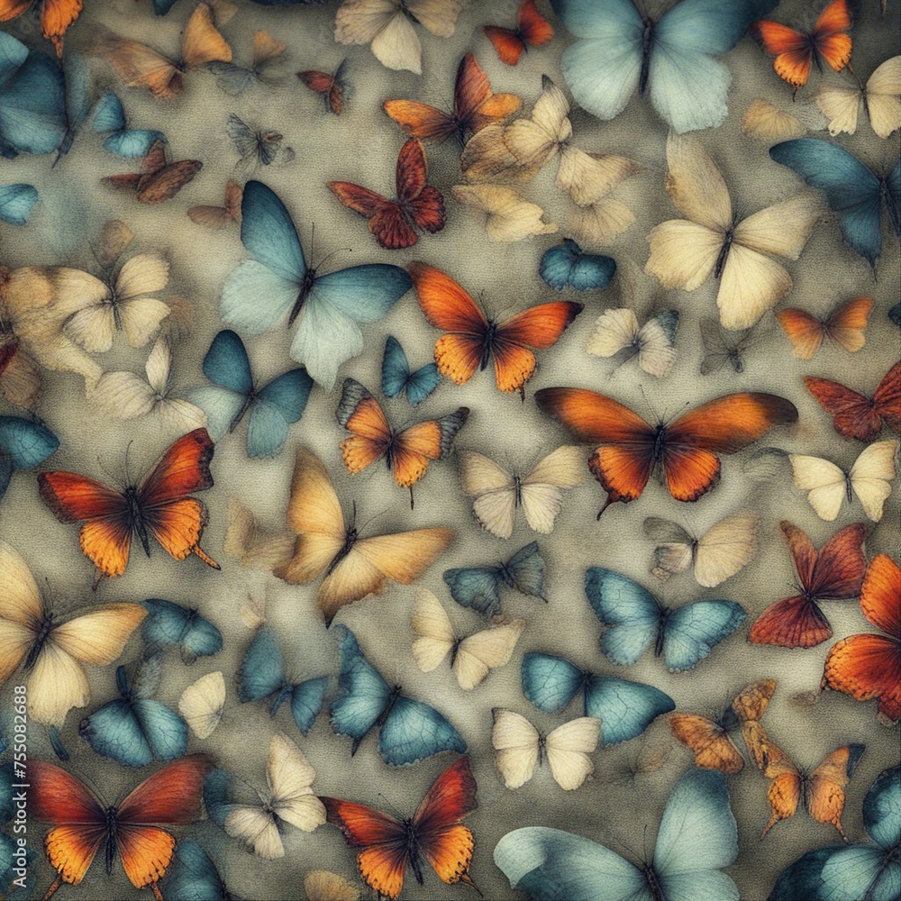 butterfly on the beach _A butterflies texture background with a ...