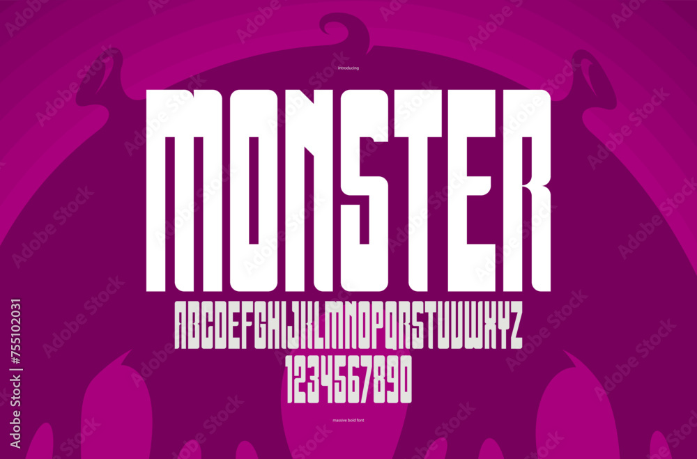 Bold and strong vector geometric font for logos and branding, heavy ...