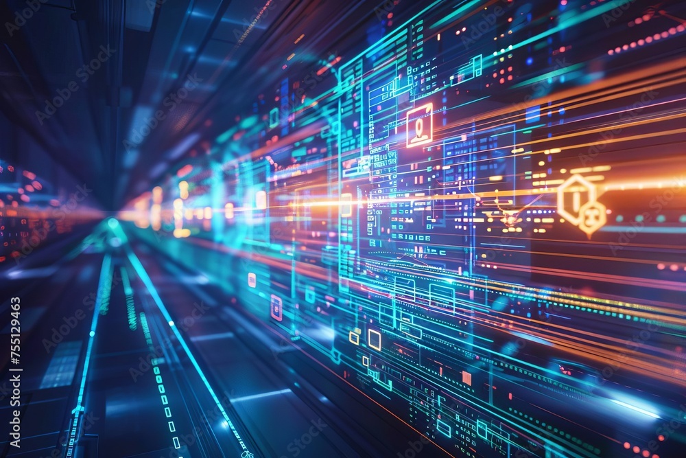 Edge Computing Concept Visualized With Futuristic Technology And Data