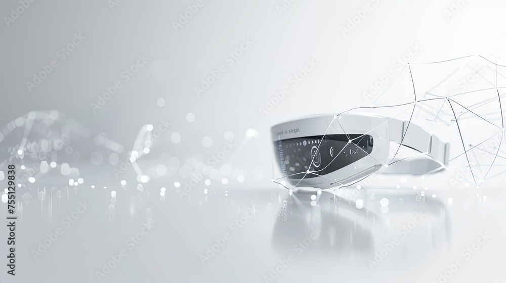 a slide background featuring subtle Virtual Reality and AI patterns ...