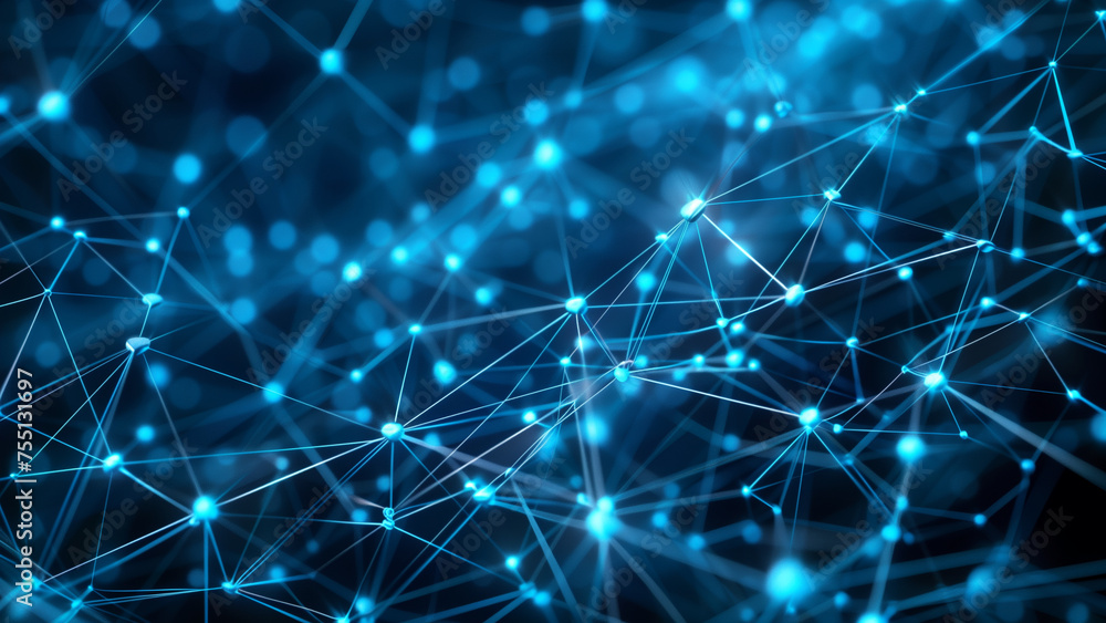 Interconnected Nodes: A Visualization of Digital Connectivity and Data ...