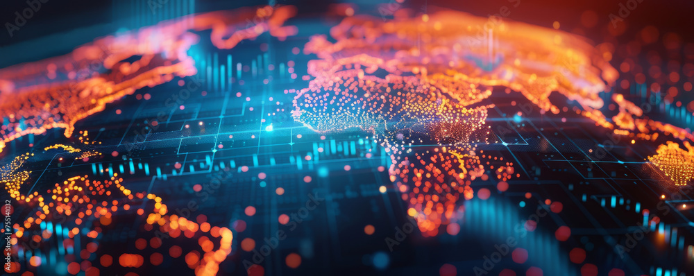 Inside a global network operations center with screens displaying ...