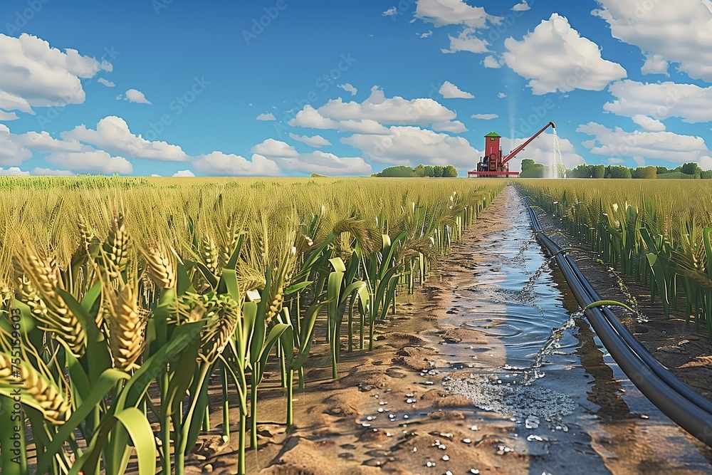 Conservation in Action An Earth Day Perspective of a Wheat Field with ...