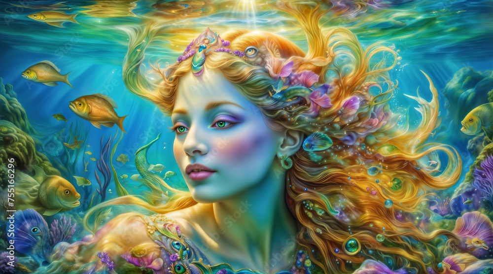 beautiful fantasy mermaid queen. mermaid fantasy wallpapers. beautiful ...