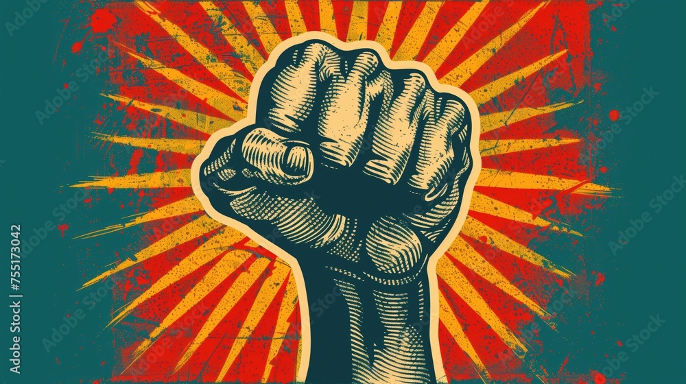 illustration of Fist protest hand activist people social fight Fist ...