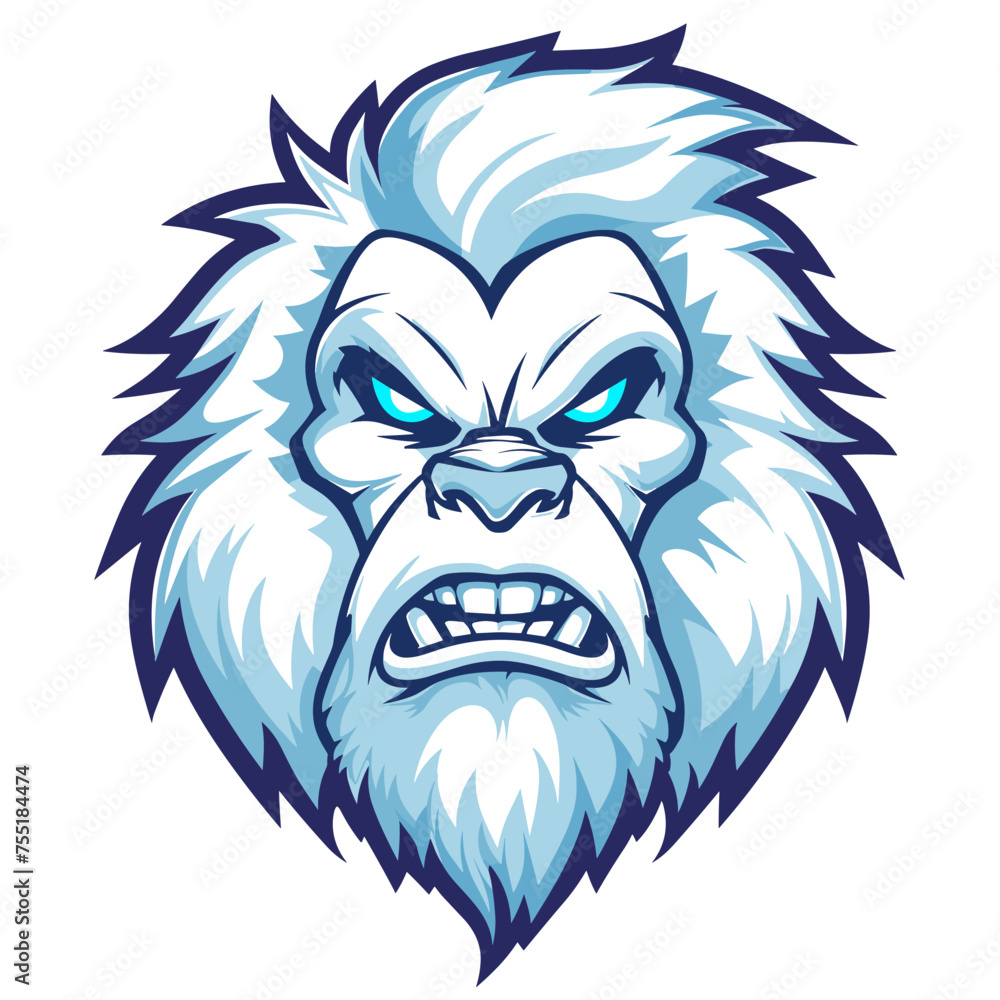 Vector esports logotype yeti on white background, logo yeti, icon yeti ... Vector esports logotype yeti on white background, logo yeti, icon yeti ...