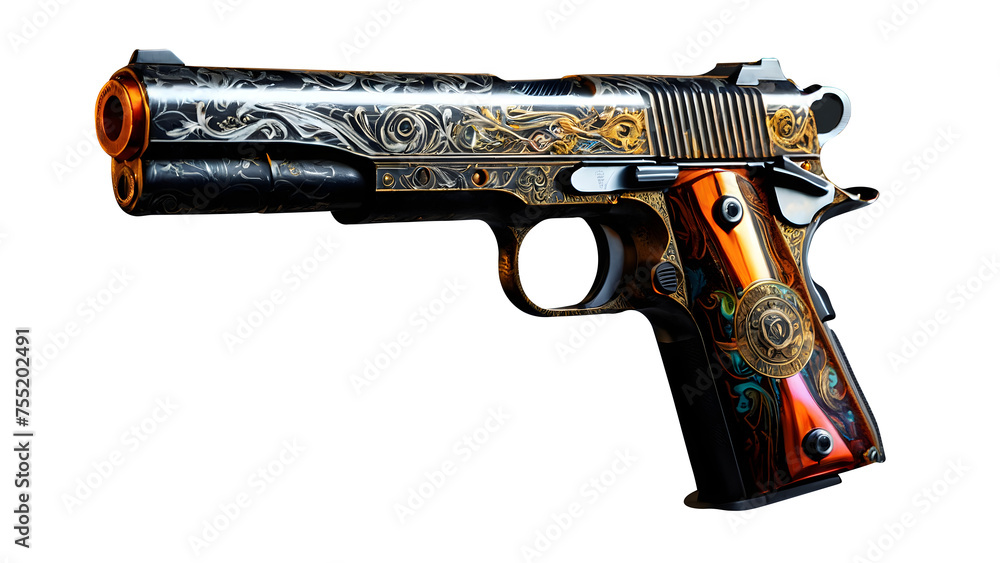 Foto Stock Vivid colored handgun png pistol png short gun png Unissued ...