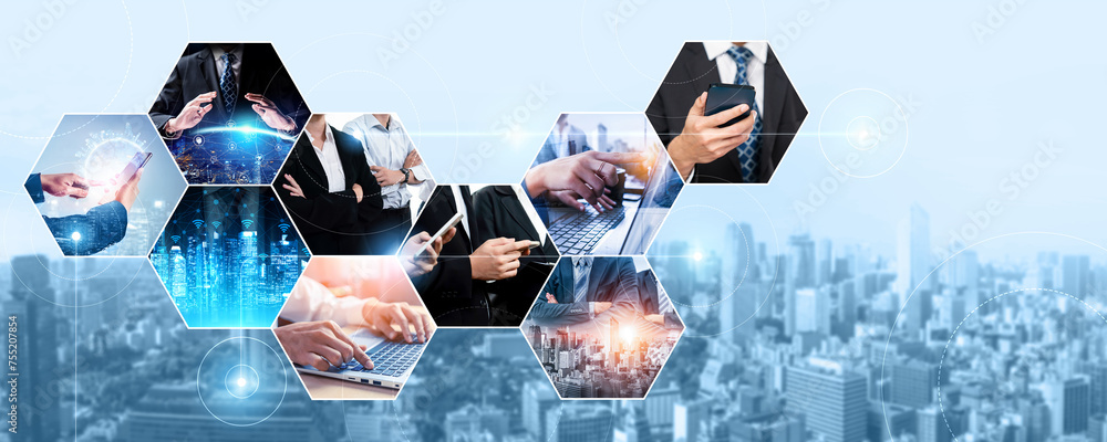 Communication technology , smart connection IOT and people network ...