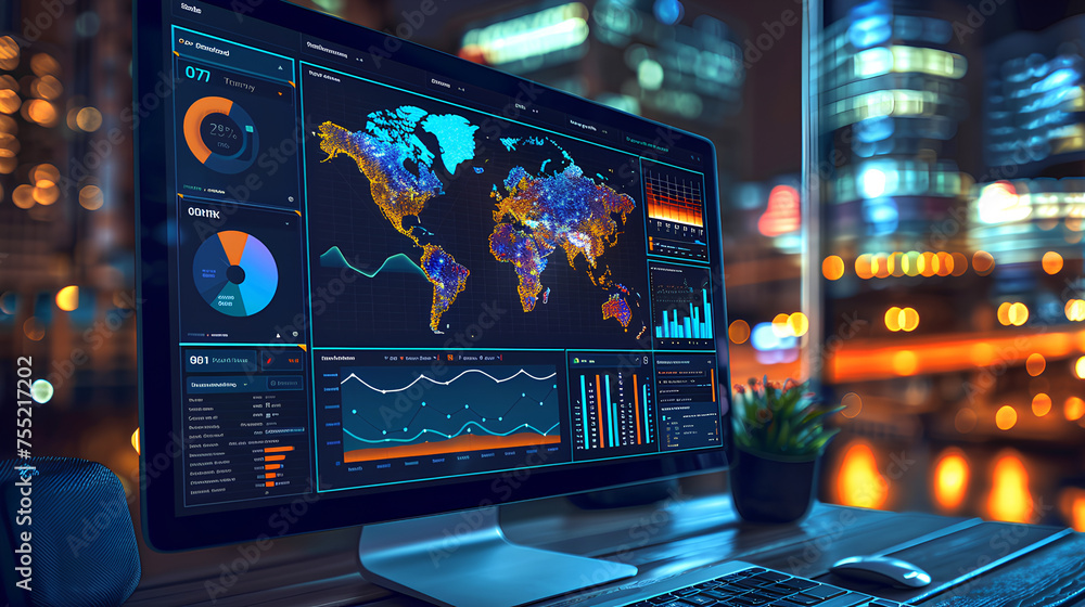 Intelligence and business analytics with key performance indicators ...