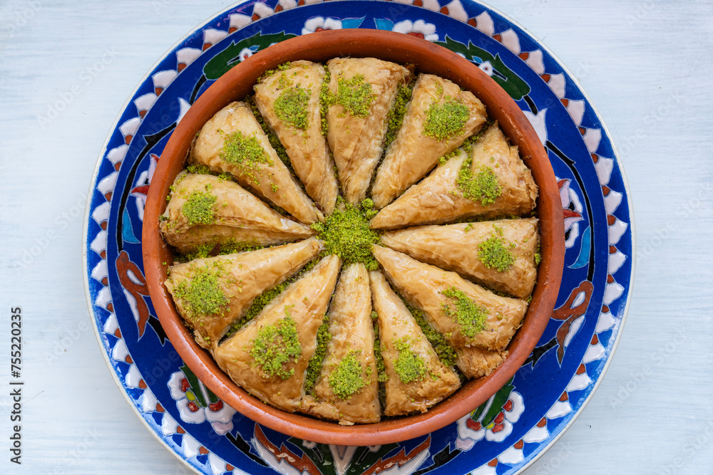 Traditional Turkish Sherbet Desserts (Baklava, Gullac, Tulumba, Carrot ...