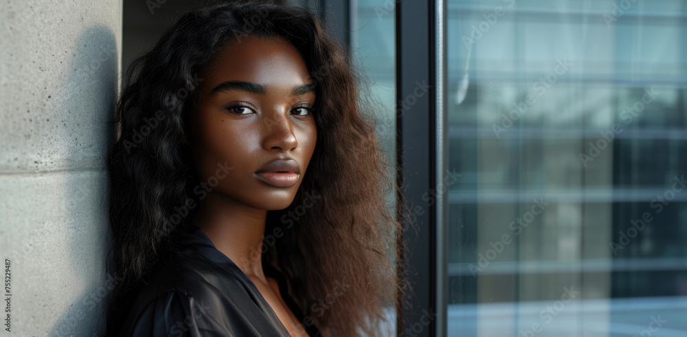 beautiful dark skin poc african american woman in magazine stir ...