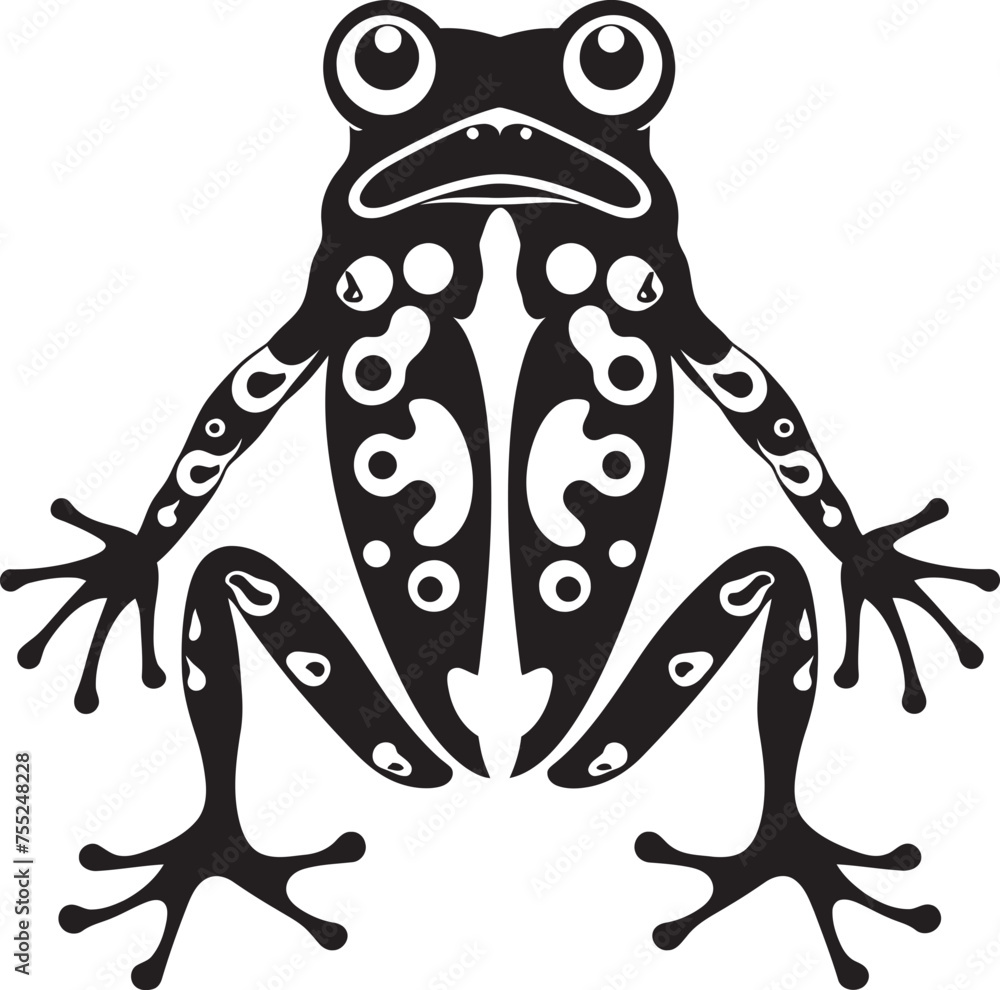 Mystic Marrow Skeleton Frog Logo Design in Vector Bony Bog Frog ...