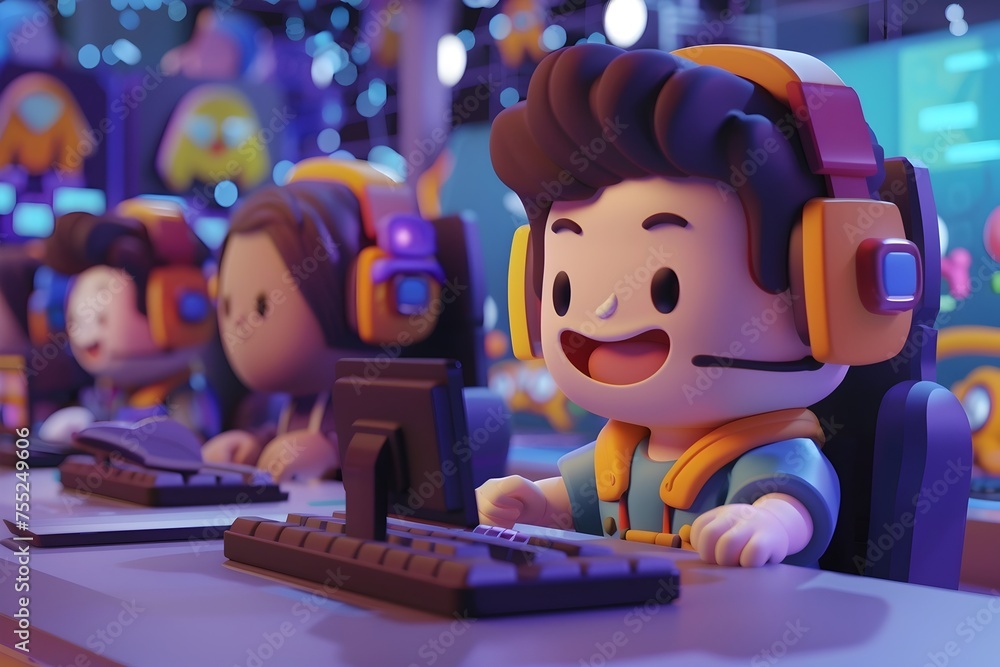 Cartoon Mascots Gaming in Developing Countries, To showcase an engaging ...