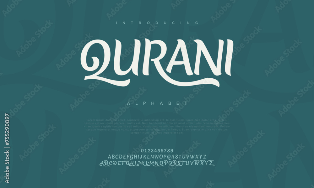 Qurani premium luxury arabic alphabet letters and numbers. Elegant ...