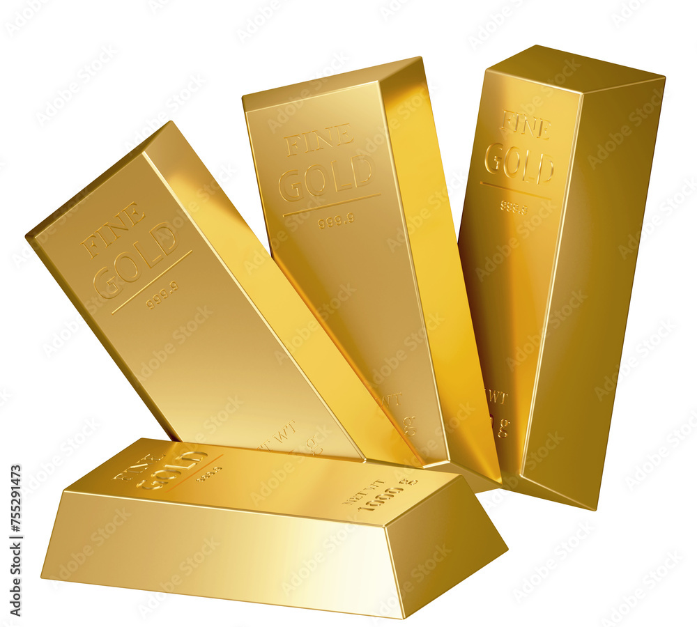 Gold Bullion, Fine Gold bars, gold treasury. banking, business ...