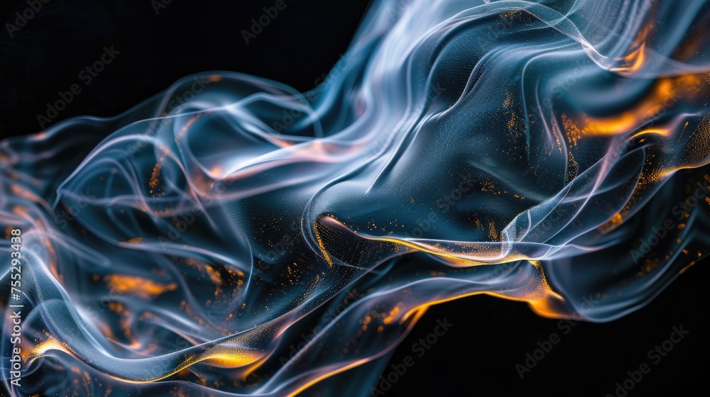 The graceful flow of a phantom flame captured in motion, shimmering ...