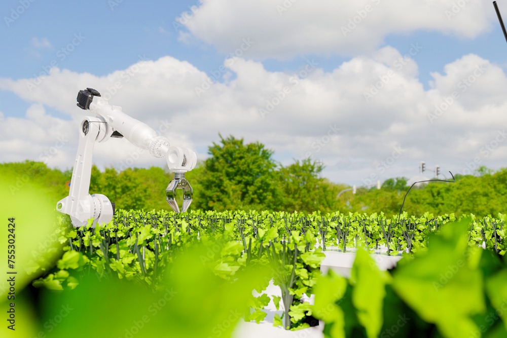 Robotics arm organic farm robot machine processing hand machinery ...