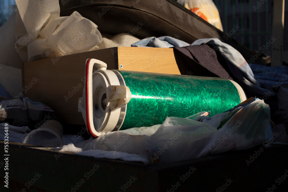 Things in landfill. Items in garbage. Garbage on street. Discarded ...