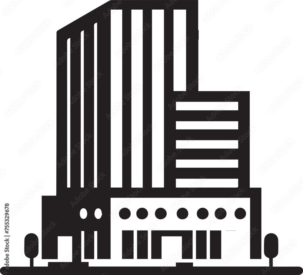 "Skyscraper Silhouette: Vector Design of Iconic Towers" Stock Vector ...