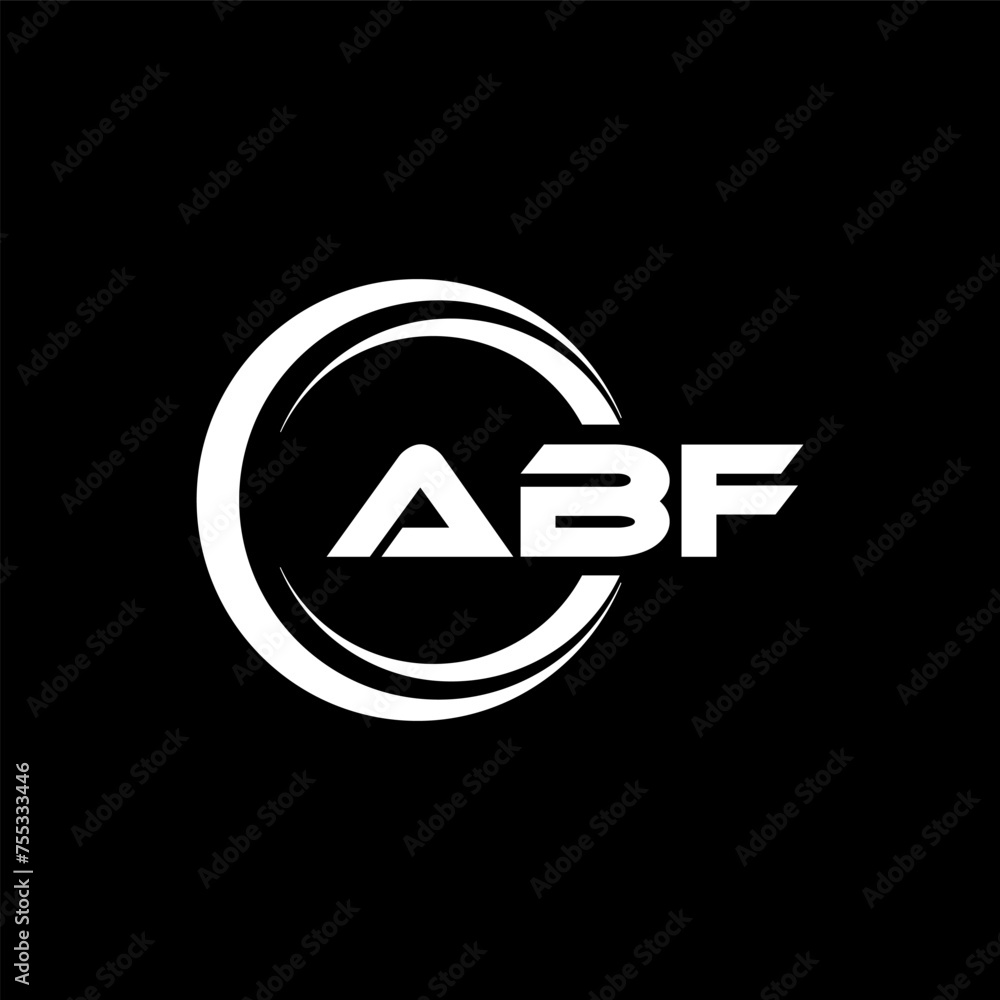 ABF letter logo design in illustration. Vector logo, calligraphy ...