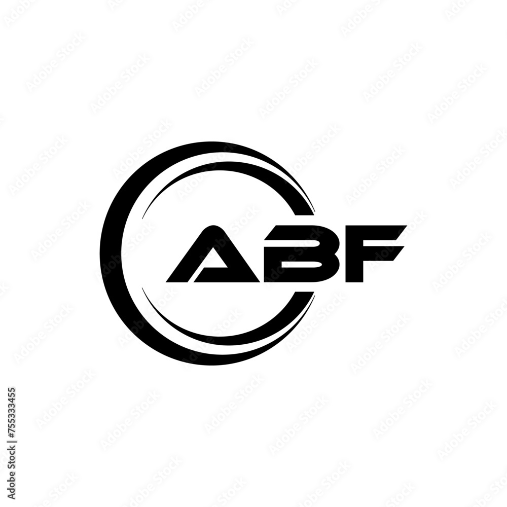 ABF letter logo design in illustration. Vector logo, calligraphy ...