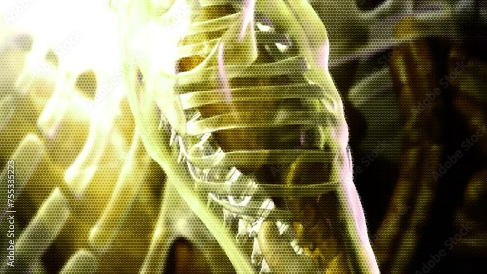 animated moving motion background showing anatomy of a human body ...