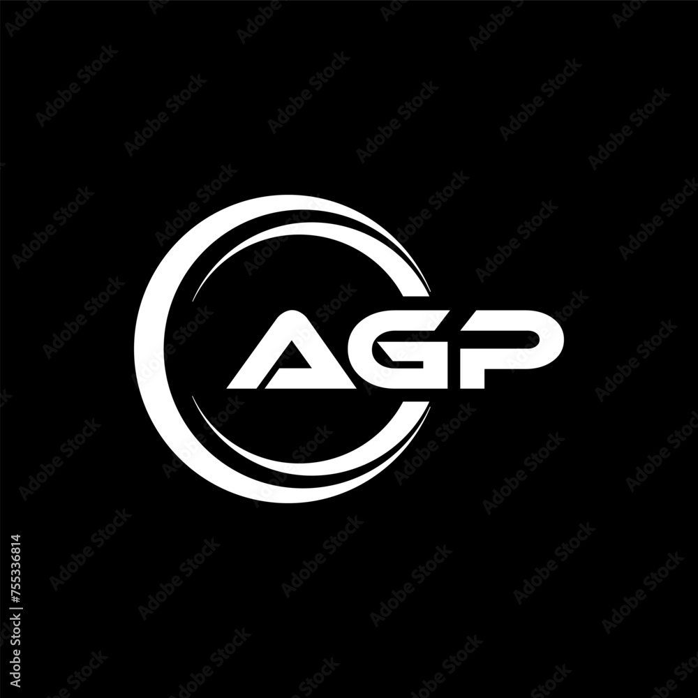 AGP letter logo design in illustration. Vector logo, calligraphy ...