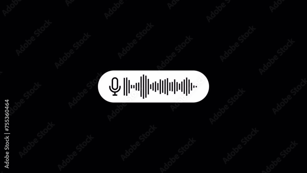 Podcast microphone audio sound waveform animation, Animated sound ...