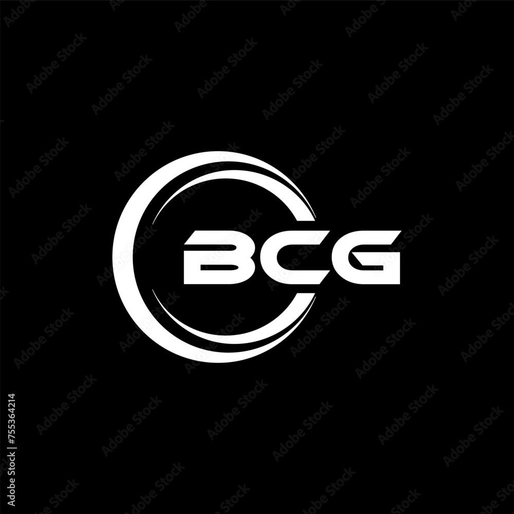 BCG letter logo design in illustration. Vector logo, calligraphy ...