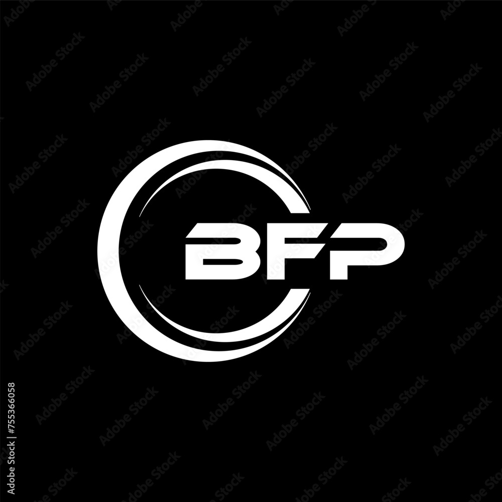 BFP letter logo design in illustration. Vector logo, calligraphy ...