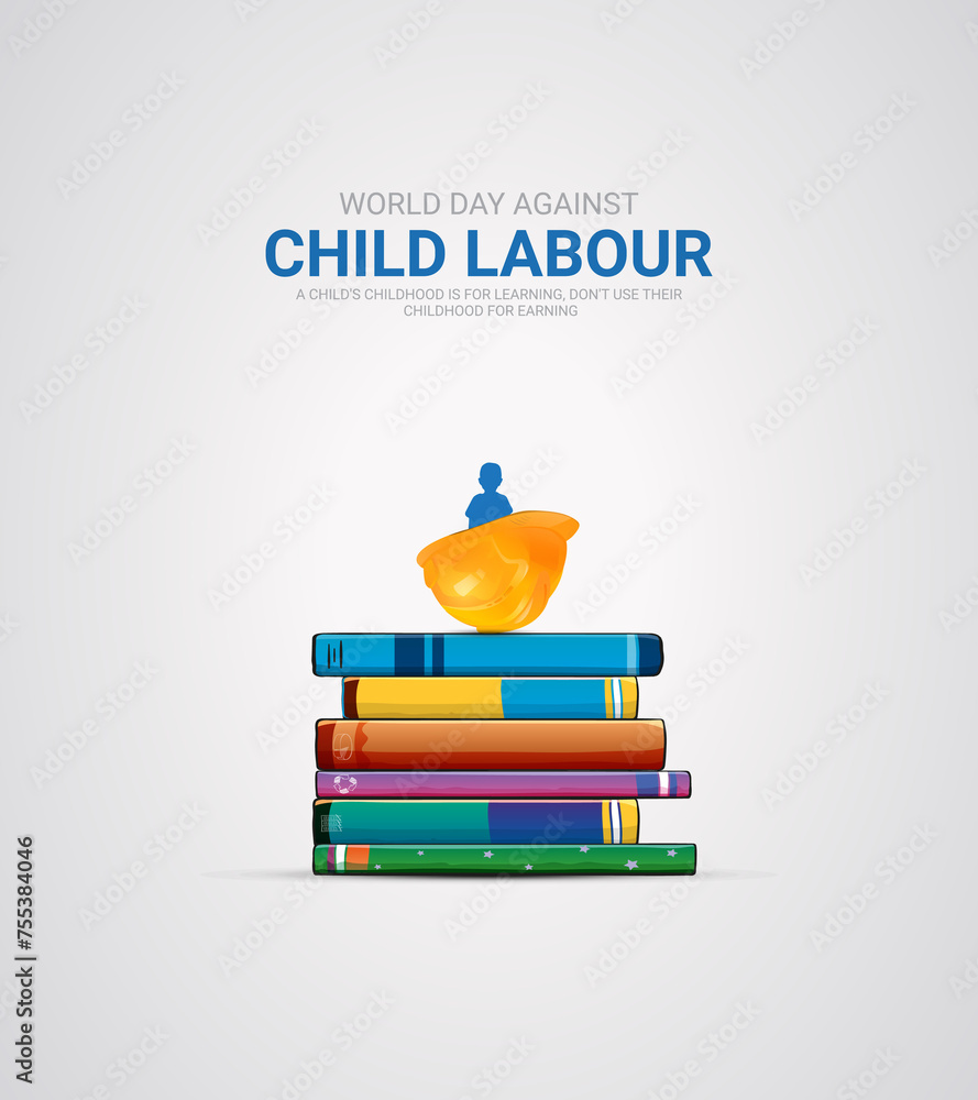 World day against Child Labor, Jun 12, book whit child behind the labor ...