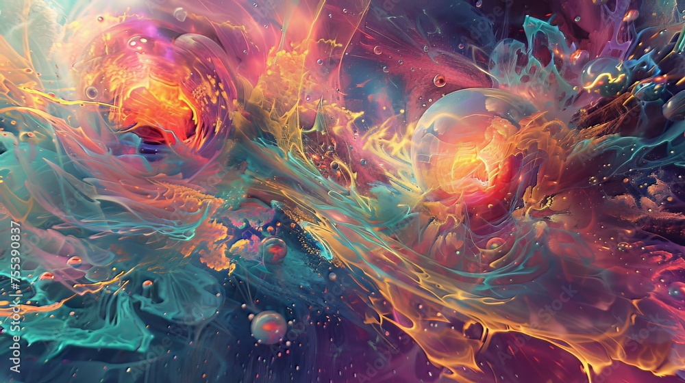 A Multidimensional AI Universe: An abstract depiction of an AI-powered ...