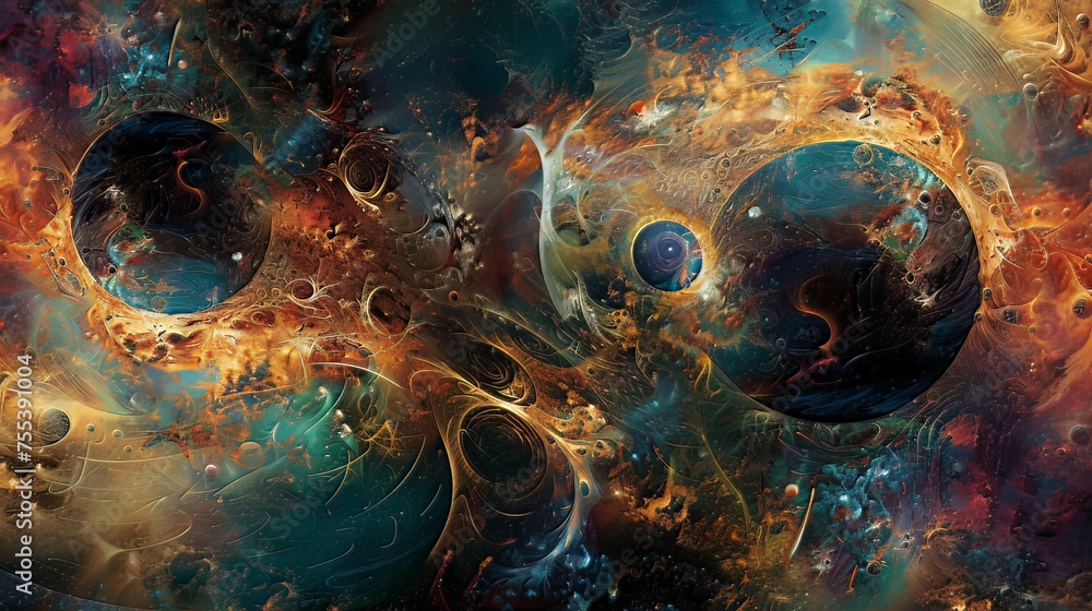 A Multidimensional AI Universe: An abstract depiction of an AI-powered ...