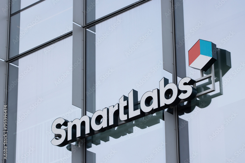South San Francisco, CA, USA - Feb 23, 2024: SmartLabs sign is seen on ...