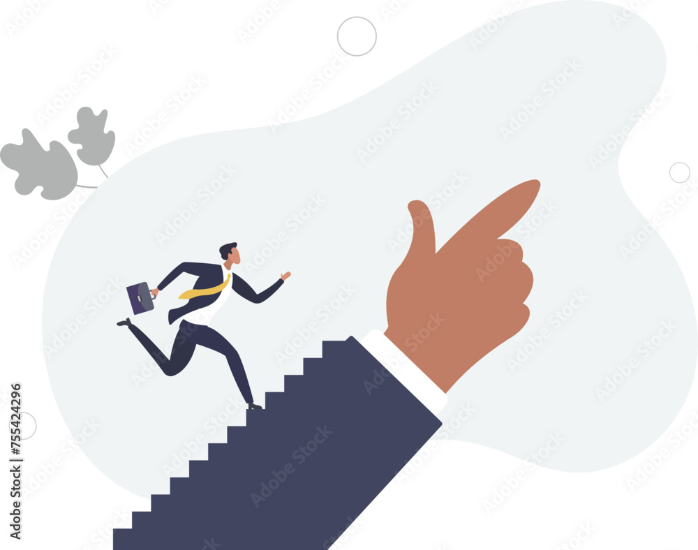 Success step, leadership or career path growth direction, motivation ...