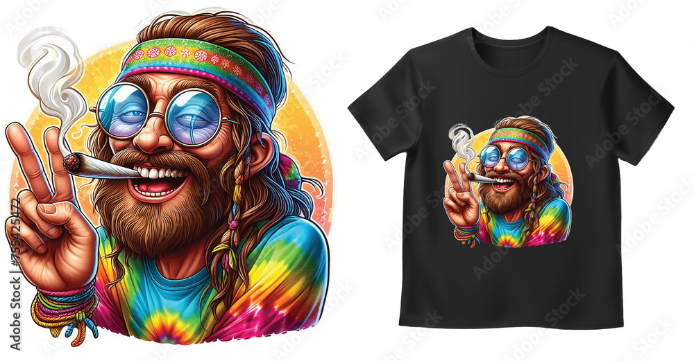 Weed Shirt Design Hippie, Decor PNG, Stoner Marijuana Lovers Printable ...